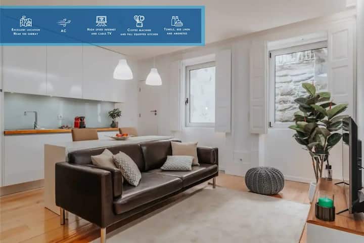 Luxury Studio, With A/c Downtown Porto Near Metro - Baguim do Monte