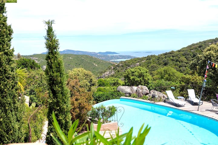 Maison & Piscine Privée Vue Mer Panoramique 6p Pmr - Santa Giulia