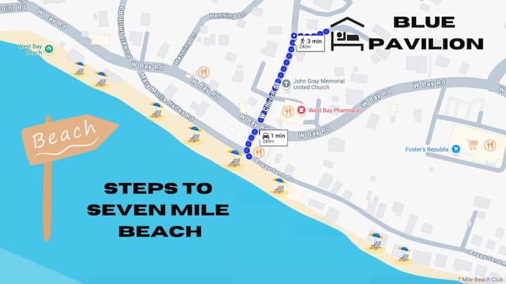 3 Suites Bp| Steps To Beach - Cayman Islands