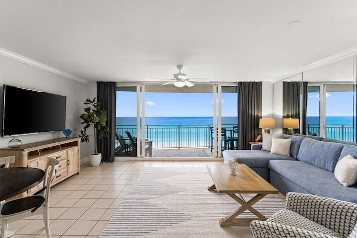 Gulf-front  Sleeps 6  Beach Chair Service For 2 - Panama City Beach, FL