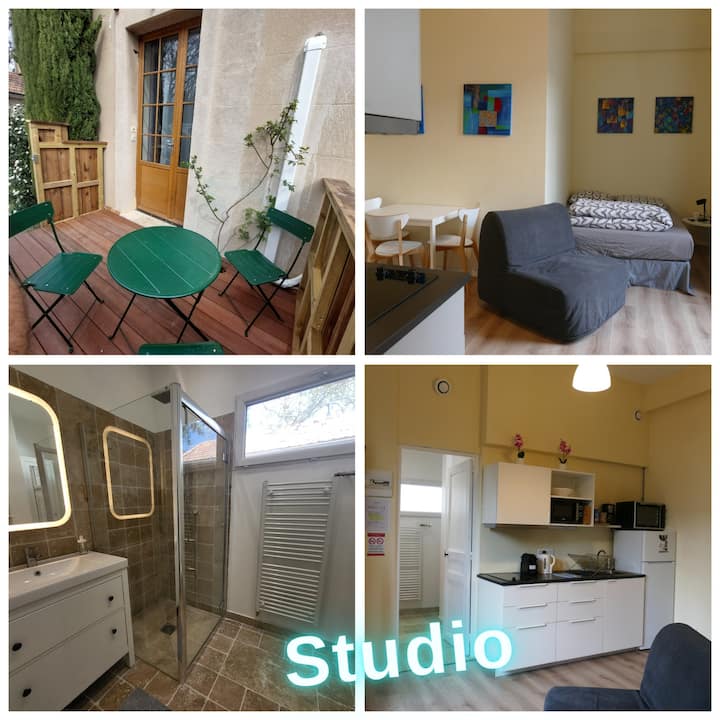 Studio Ouest Parking Clos Plein Pied Pour 3 2 Lits - Gardanne