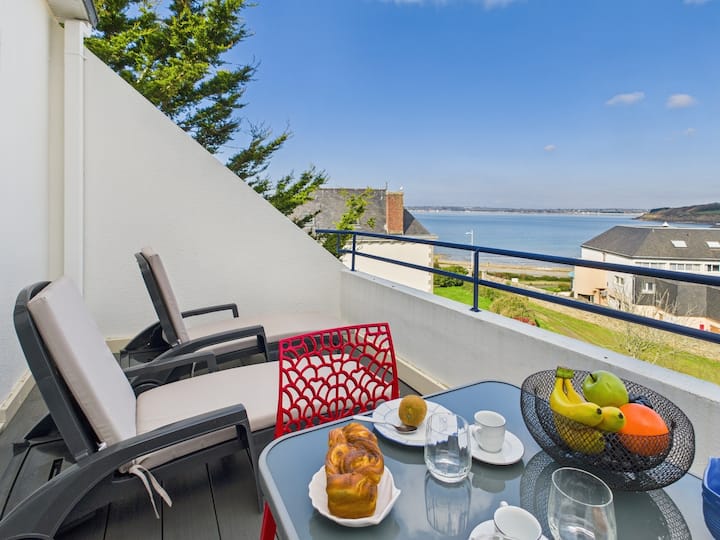 -Ar Men- T2 Avec Terrasse Vue Mer - Plage À 50 M - Concarneau