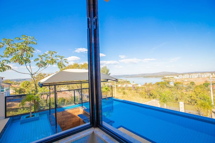 Casa C/ Piscina De Borda Infinita E Vista P/ Lago - Caldas Novas