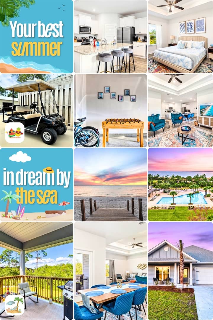 6 Min Walk To Beach – Heated Pool ,Golf Cart & Bbq - Port St. Joe, FL
