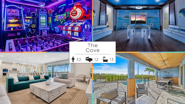 Arcade, Pool Table, Treehouse Bedroom W/ Slide, Foosball: The Cove - Davenport, FL