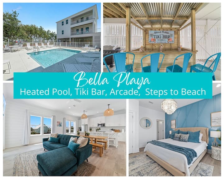 Heated Pool | Tiki Bar| Arcade, Fun Games |3min To - Gulf Shores, AL