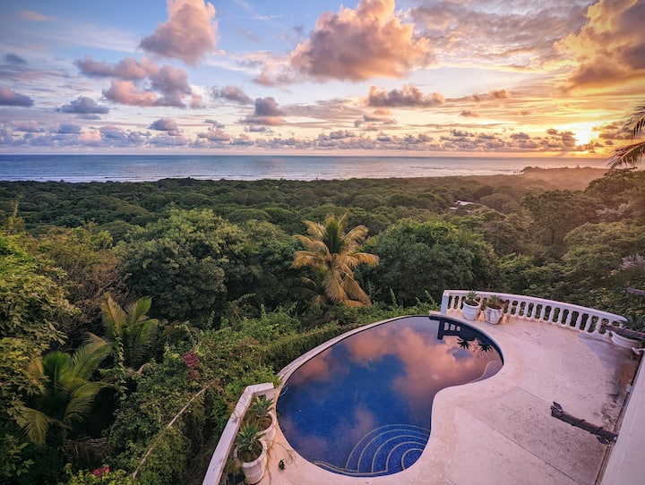 Gated Estate, Amazing View, Ideal For 8+ People - Nosara