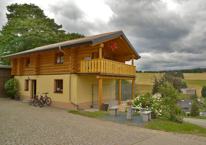 Holzblockhaus Für Bis Zu 4 Personen ( Ferienhof Kürschner) - Thum
