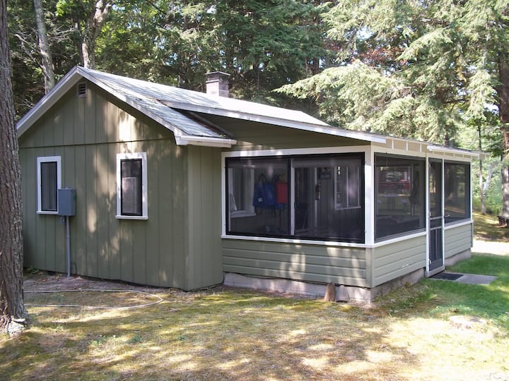 Lakefront!  Twin Birch Resort - The Green Laker - Honor, MI