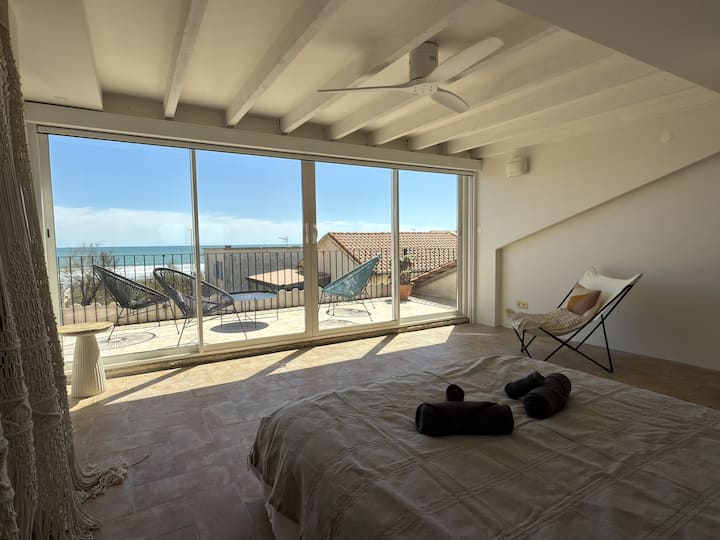 Maison Bord De Mer 2 Terrasses, Clim, Parking - Valras-Plage