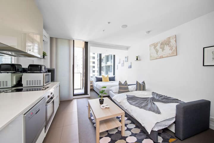 Bright & Cozy Studio, Walk To Southern Cross - ウィリアムズタウン