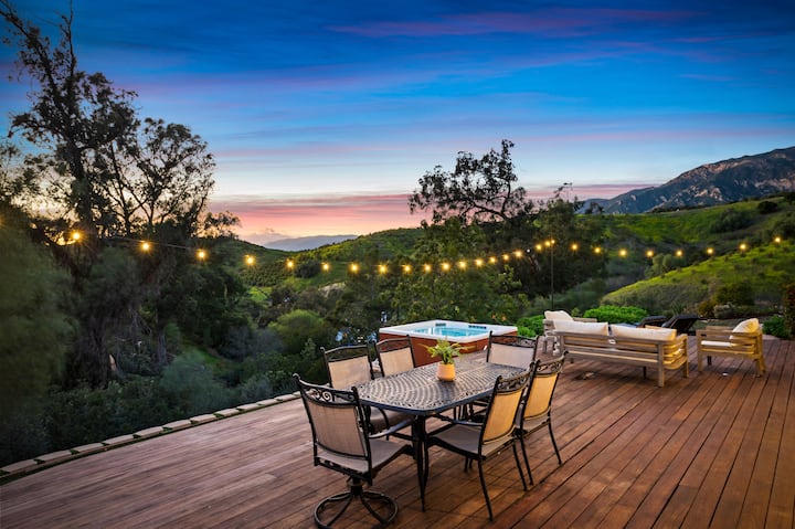Sunset Mountain Escape Hot Tub, Epic Views! - Santa Barbara, CA