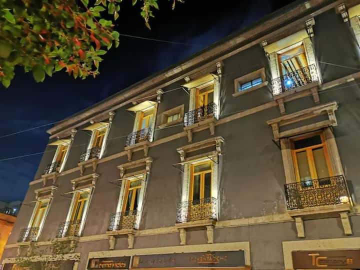 Penthouse❤|♛size Bed|5min→zocalo|smarttv|8 People - Mexico City