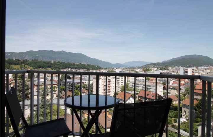 Studio 4 Piscine éTé Parking Superbe Vue - Aix-les-Bains