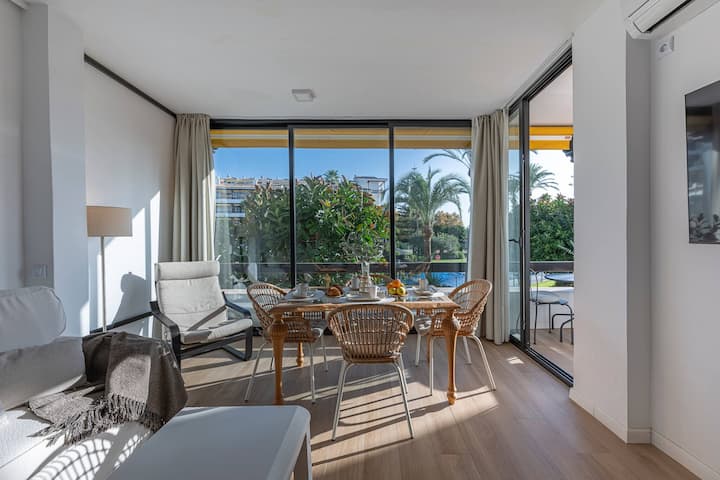 Stylish Studio At Golden Mile Pool Parking - Marbella