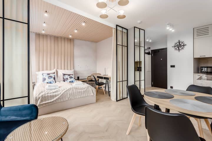 Dwie Motławy 20 | Modern Studio | Balcony - Gdansk