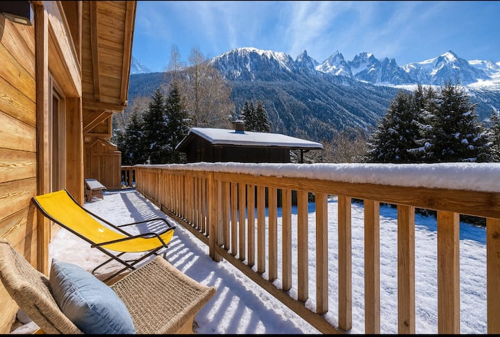 Sublime Chalet Mitoyen Face Au Mont Blanc - Chamonix-Mont-Blanc