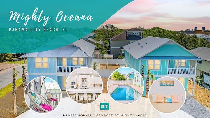 Mighty Oceana: 12 Br W/ Salt Pools, 1 Blk To Beach - Panama City Beach, FL