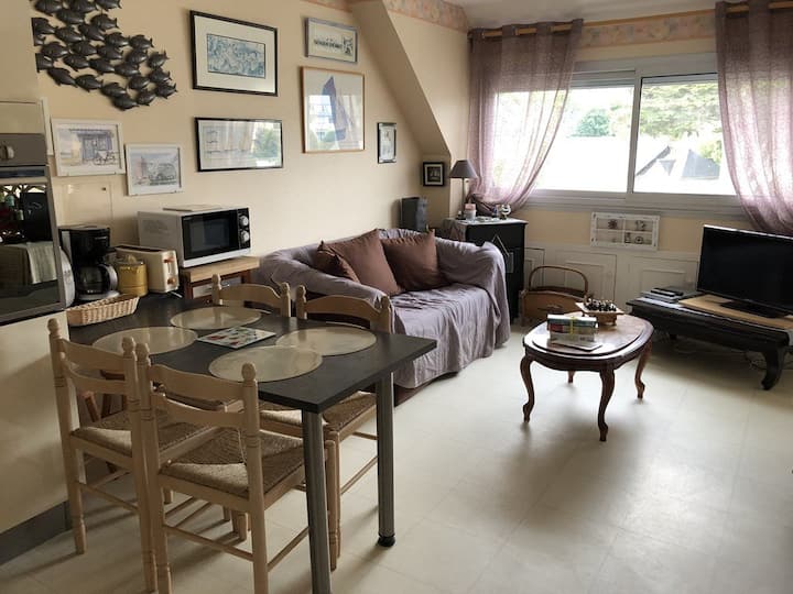 Charmant Studio Situé à 150 M De La Grande Plage Pour 3 Personnes - Plage de Saint-Jacut-de-la-Mer