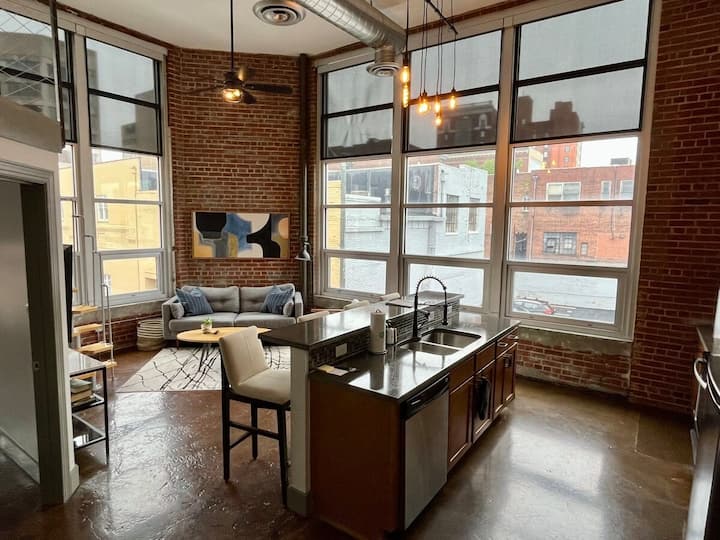 Chic Downtown 1br With Study Loft - Roanoke, VA