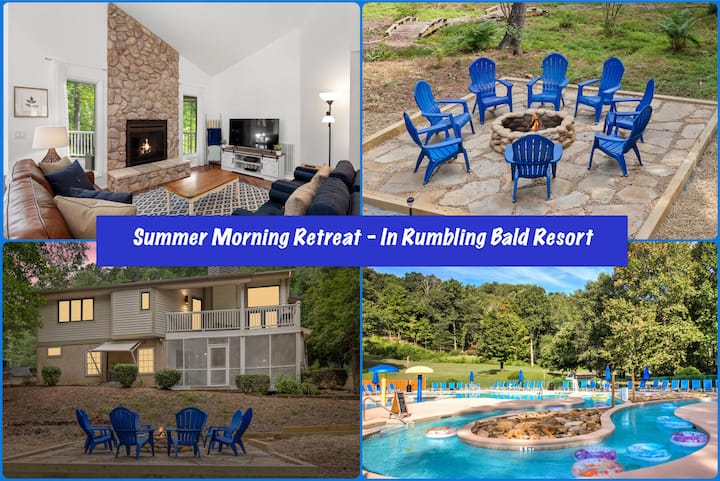 Summer Morning - 4bd/3.5ba, Fire Pit, Fireplace - Lake Lure, NC