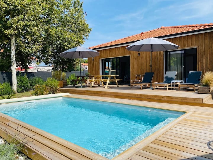 Cabane De Brice à Ares Avec Piscine - Andernos-les-Bains
