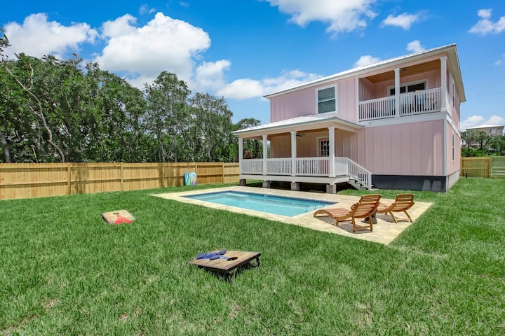 Seascape Pink|heated Pool|6-min Walk To Bch - Crescent Beach, FL