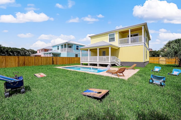 Seascape Yellow | Heated Pool | 6-min Walk To Bch - St. 오거스틴 비치