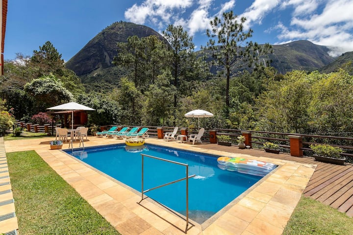 House In Araras: Pool, Sauna, And Included Service - Petrópolis