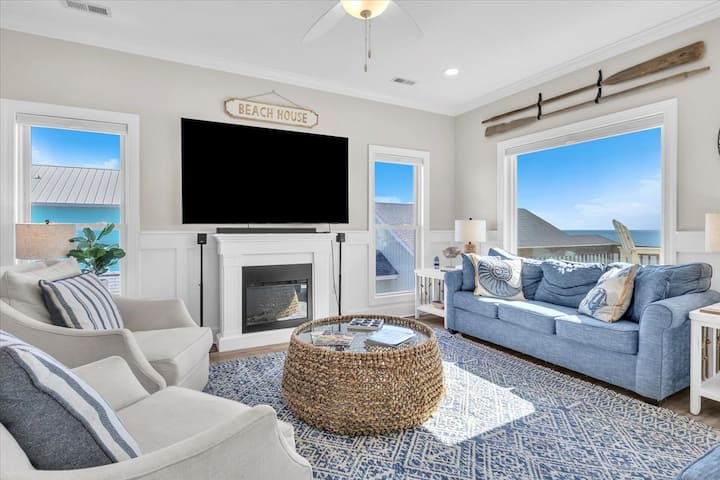 Lux Pet-friendly Oceanfront Elevator And Hot Tub - Topsail Beach, NC