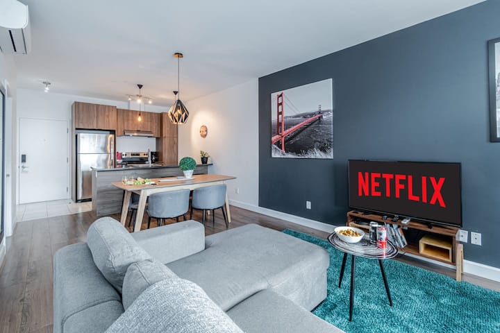 Loft | Smart Tv + Cuisine + Gym | 98 Walkscore - Québec
