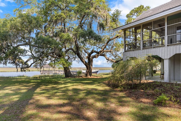 Adams Creek Home On Deep Water River And Wetlands - Edisto Island, SC