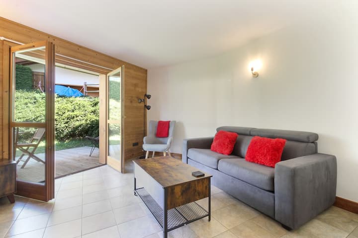 Les Granges - Terrasse - Vue Mont. Blanc - Saint-Gervais-les-Bains