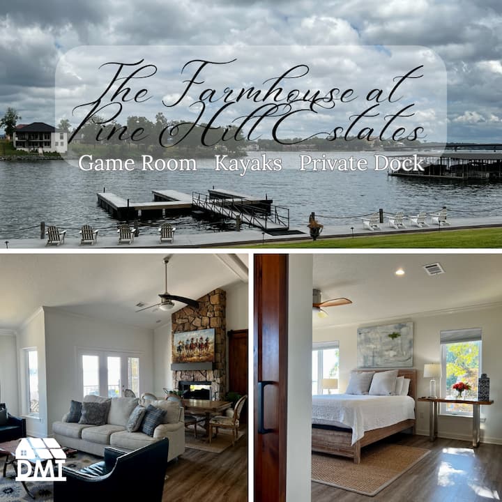 The Farmhouse - Lakehouse | Boat Dock + Game Room - Hot Springs, AR