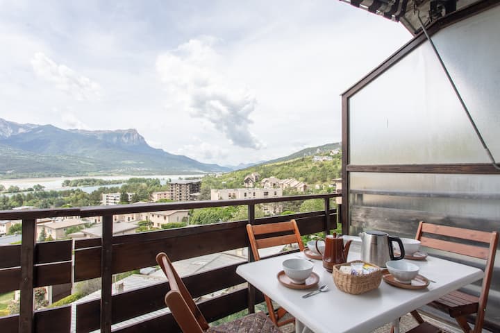 Le Mirador - Studio, Balcon, Vue Lac Et Montagnes - Embrun