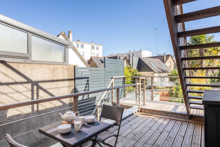 Yokoso - Studio Proche Chu Avec Terrasse - Rennes