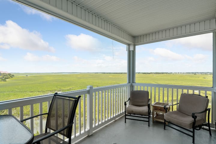 Marshwinds 2o - River View Condo + Community Pool - Folly Beach, SC