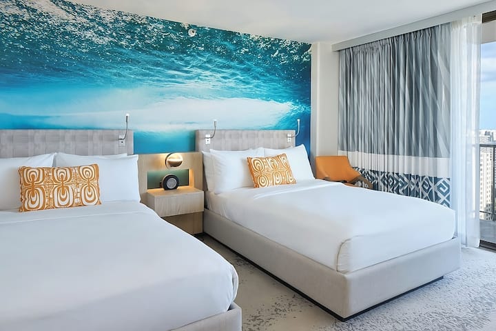 Deluxe Ocean View 2 Double Beds, 2 Units, Pool - Honolulu, HI
