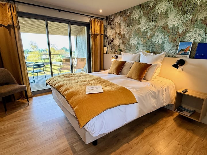 Chambre Double Avec Terrasse Vue Mer - Île-aux-Moines