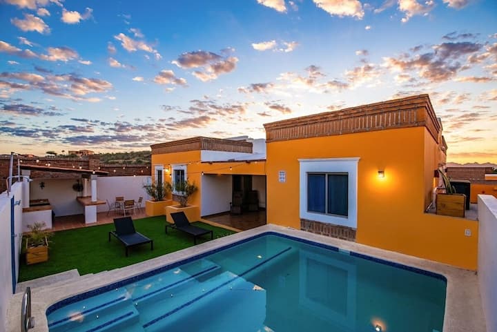 Piscina Grande En Una Villa Con Un Toque Mexicano. - San Carlos Nuevo Guaymas