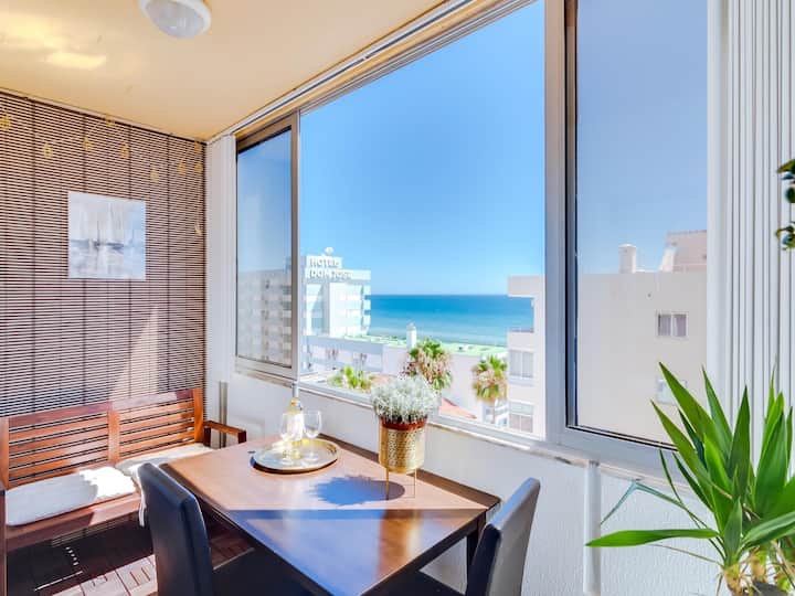 Peaceful Ocean View Apt 1 Min Walk To The Beach - Quarteira