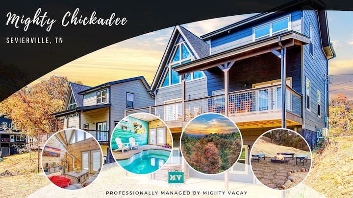 Mighty Chickadee: Heated Pool, Hot Tub, Firepit - Sevierville, TN