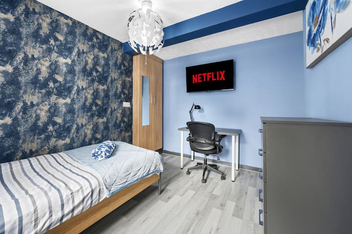Sapphire Blue En-suite Room Near Citycenter/etihad - Manchester