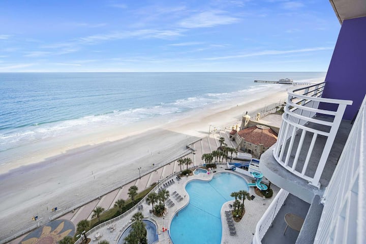 Stunning 2br Oceanfront Beach Villa - 3 Balconies - Daytona Beach, FL