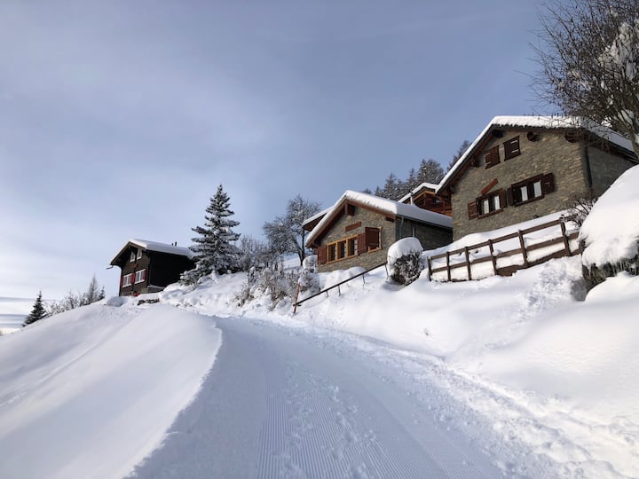 Tiny House Facing The Alps - Ski In And Out - Anzère