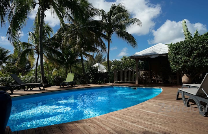 Bungalow Pitaya Avec Piscine Et Carbet Dans Un - Saint-François