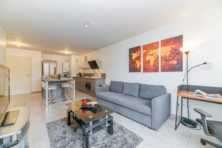 Bel Appartement-balcon-wifi Fibre - Eybens