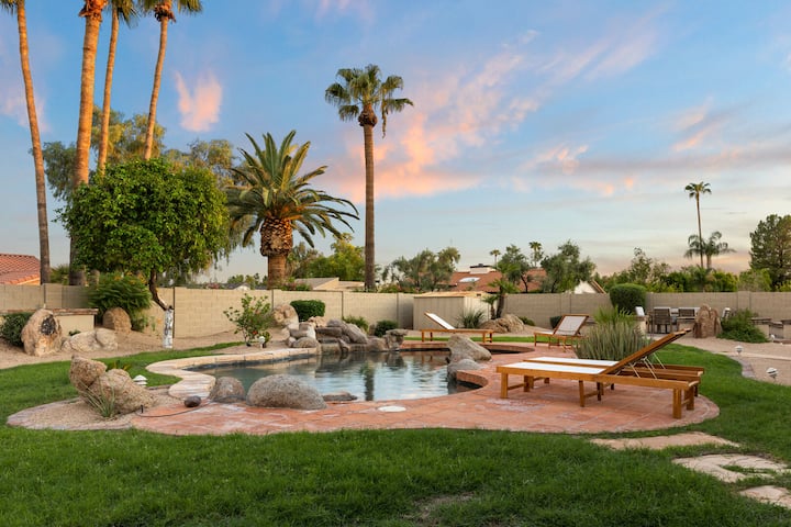 Sparkling Pool & Poker Table At Sweetwater - Scottsdale, AZ