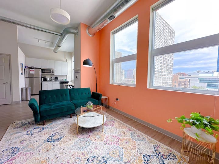 Stylish 2br Near Mccormick |Rooftop, Gym & Parking - Fuller Park - Chicago