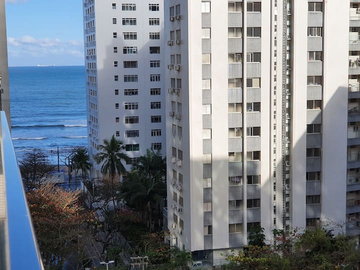 Flat 01 Quadra Da Praia Pitangueiras - Capitania Varam 3142 - Guarujá
